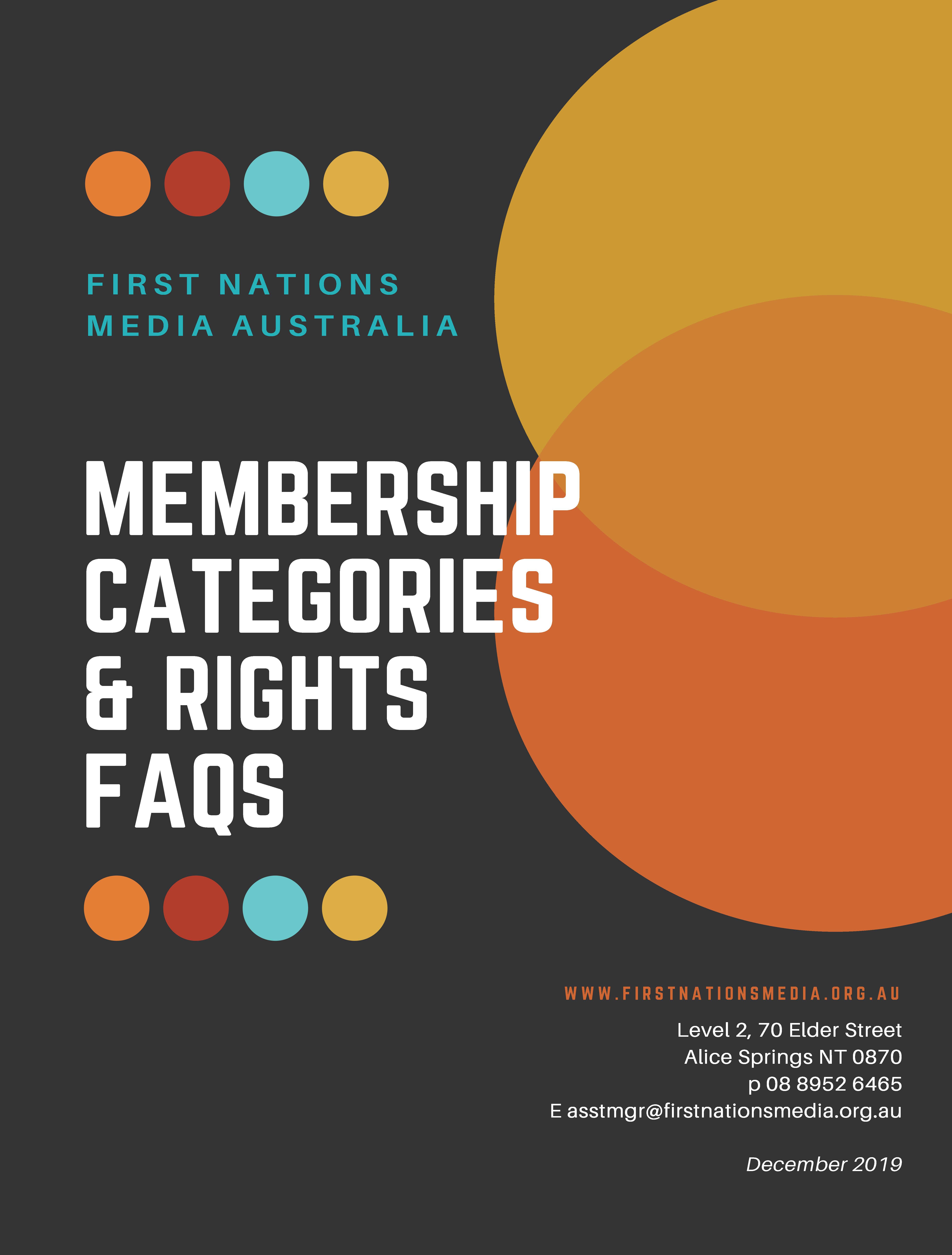 Membership FAQs | First Nations Media Australia